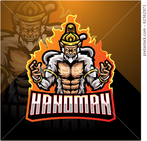 Hanoman esport mascot logo design - Stock Illustration [62562971] - PIXTA