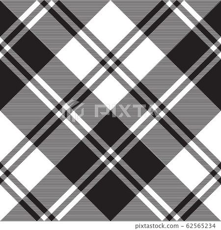 Traditional check fabric texture black white - Stock Illustration ...