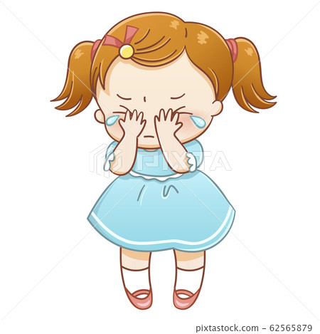 Cute little girl sobbing - Stock Illustration [62565879] - PIXTA