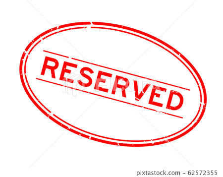Grunge red reserved word oval rubber seal stamp... - Stock Illustration ...