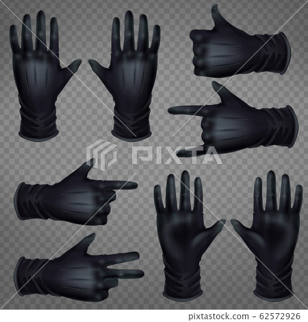 Hand in gloves shoving gestures realistic - Stock Illustration ...