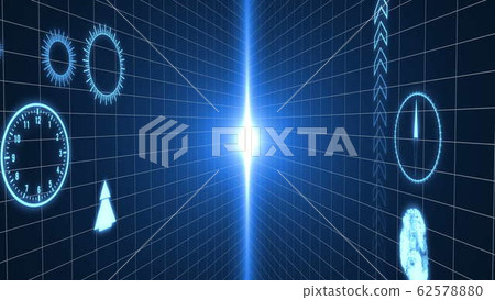 Abstract background with hud interface. Digital - Stock Illustration ...