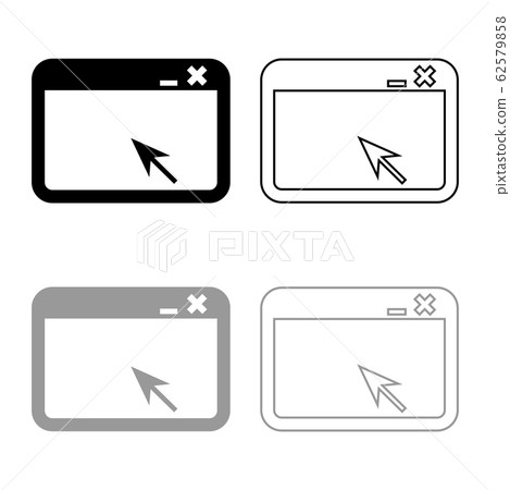 Window application with arrow Browser concept web - Stock Illustration ...