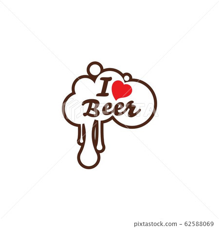 I love Beer Vector illustration design - Stock Illustration [62588069 ...