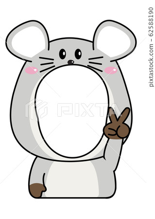 Mouse Headpiece Peace Costume Face Fit - Stock Illustration [62588190 ...