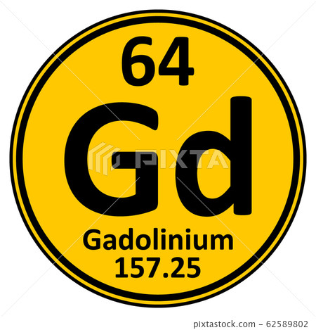 Periodic table element gadolinium icon. - Stock Illustration [62589802 ...