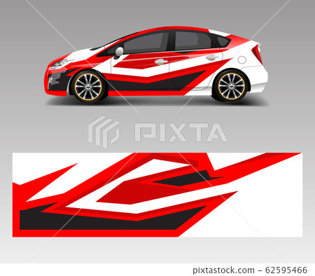 Car decal wrap design vector with wave element . - Stock Illustration ...