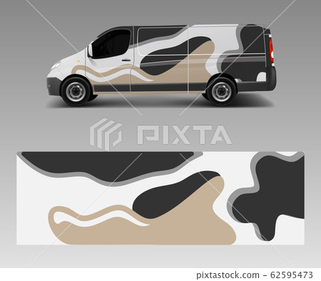 Graphic abstract wave designs for wrap vehicle, - Stock Illustration ...