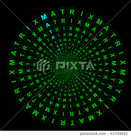 word Matrix in circles around center like halftone - Stock Illustration ...