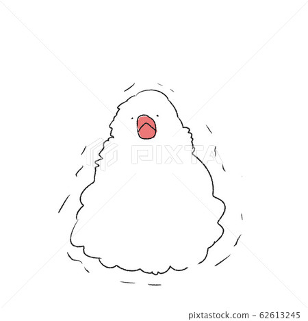 Shivering cold cold bird white bird - Stock Illustration [62613245] - PIXTA