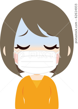 A woman with poor health - Stock Illustration [62614933] - PIXTA