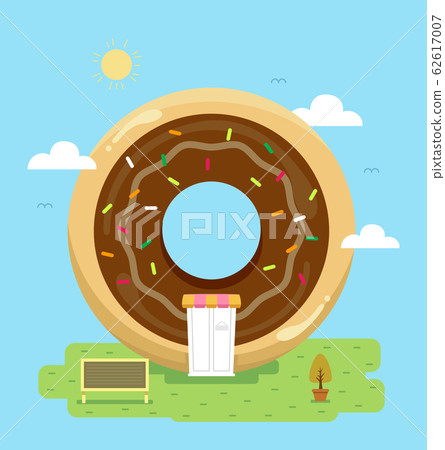 Donut Store Illustration - Stock Illustration [62617007] - PIXTA