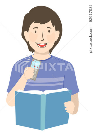 Teen Guy Study Recorder Illustration - Stock Illustration [62617082 ...