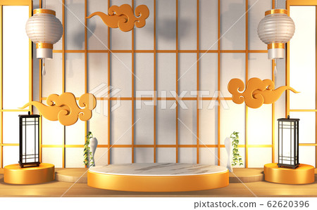 Podium - Pedestal for traditional Japanese - Stock Illustration ...