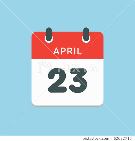 Calendar day 23 April, days of the year - Stock Illustration [62622713 ...