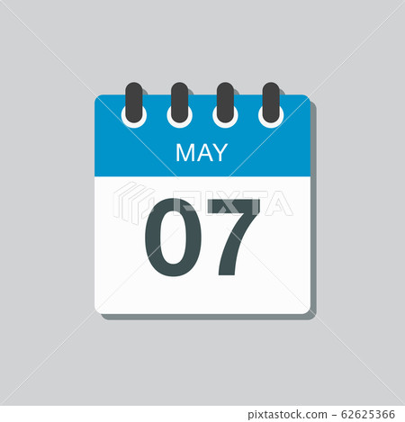Calendar day 7 May, days of the year - Stock Illustration [62625366 ...