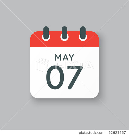 Calendar day 7 May, days of the year - Stock Illustration [62625367 ...