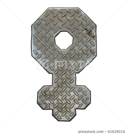 Industrial metal symbol female on white... - Stock Illustration ...