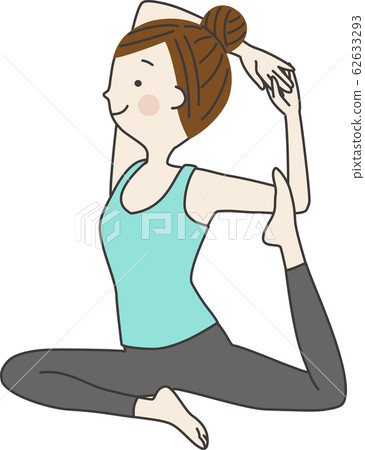 Yoga Dove pose - Stock Illustration [62633293] - PIXTA