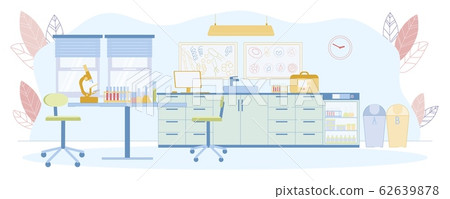 Medical Analys Reception Room or Exam Laboratory - Stock Illustration ...