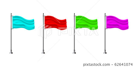 Four multicolored horizontal flags - Stock Illustration [62641074] - PIXTA