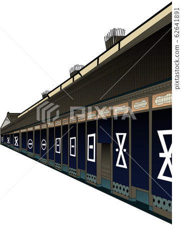 Ukiyo-e Building 15 - Stock Illustration [62641891] - PIXTA