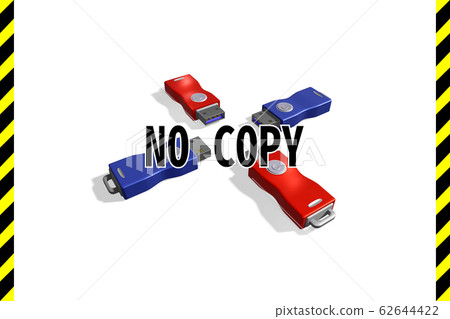 USB memory: Warning image for copy prohibition... - Stock Illustration ...