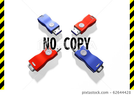 USB memory: Warning image for copy prohibition... - Stock Illustration ...