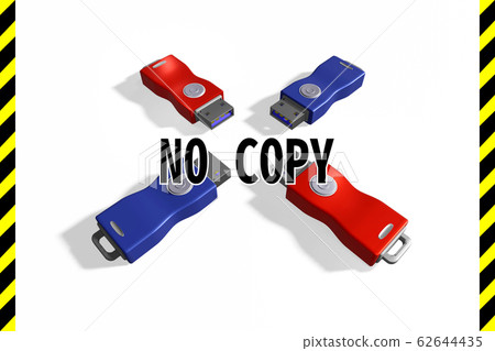 USB memory: Warning image for copy prohibition... - Stock Illustration ...