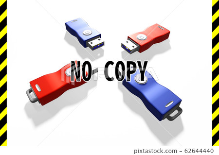 USB memory: Warning image for copy prohibition... - Stock Illustration ...
