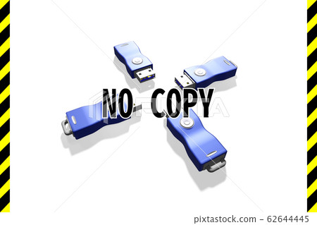 USB memory: Warning image for copy prohibition... - Stock Illustration ...