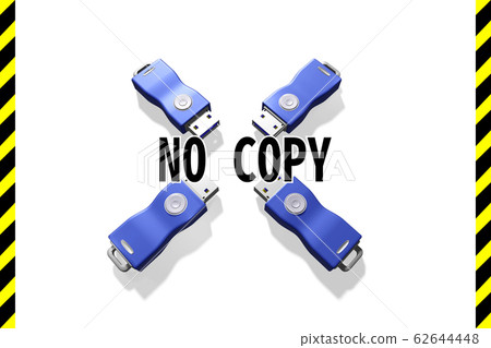 USB memory: Warning image for copy prohibition... - Stock Illustration ...