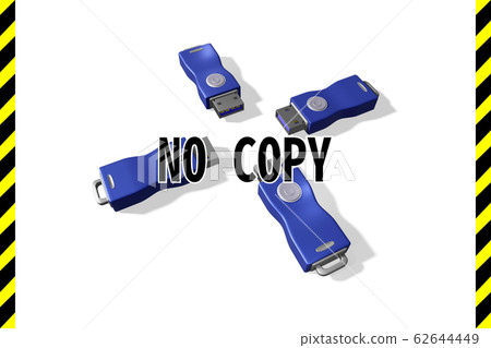 USB memory: Warning image for copy prohibition... - Stock Illustration ...