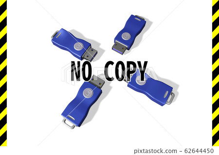 USB memory: Warning image for copy prohibition... - Stock Illustration ...