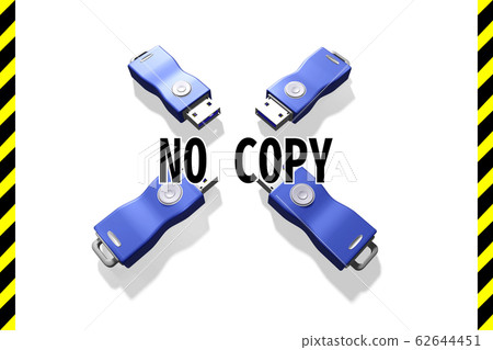 USB memory: Warning image for copy prohibition... - Stock Illustration ...