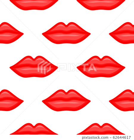 Closeup beautiful lips seamless pattern. - Stock Illustration [62644617 ...