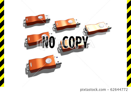 USB memory: Warning image for copy prohibition... - Stock Illustration ...