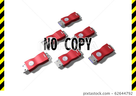 USB memory: Warning image for copy prohibition... - Stock Illustration ...