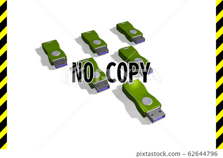 USB memory: Warning image for copy prohibition... - Stock Illustration ...