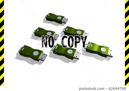 USB memory: Warning image for copy prohibition... - Stock Illustration ...