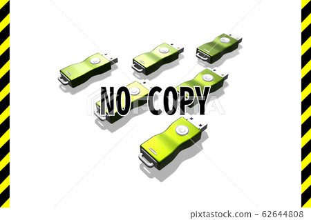 USB memory: Warning image for copy prohibition... - Stock Illustration ...