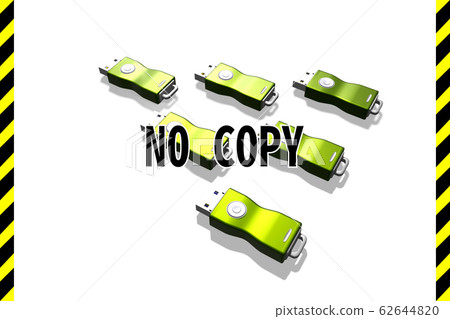 USB memory: Warning image for copy prohibition... - Stock Illustration ...
