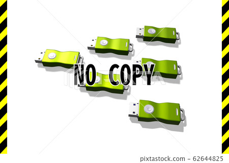 USB memory: Warning image for copy prohibition... - Stock Illustration ...