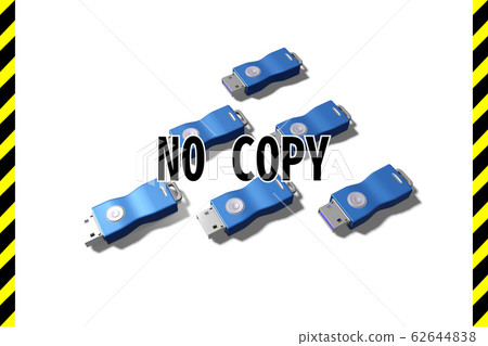 USB memory: Warning image for copy prohibition... - Stock Illustration ...