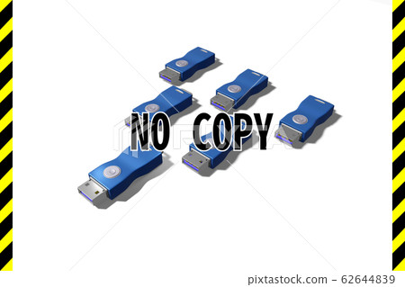 USB memory: Warning image for copy prohibition... - Stock Illustration ...