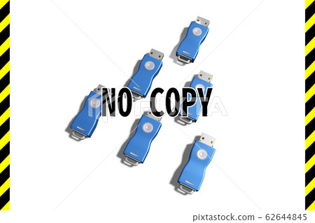 USB memory: Warning image for copy prohibition... - Stock Illustration ...