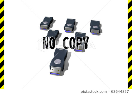 USB memory: Warning image for copy prohibition... - Stock Illustration ...