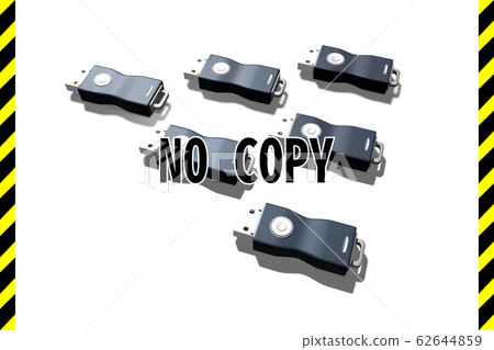 USB memory: Warning image for copy prohibition... - Stock Illustration ...