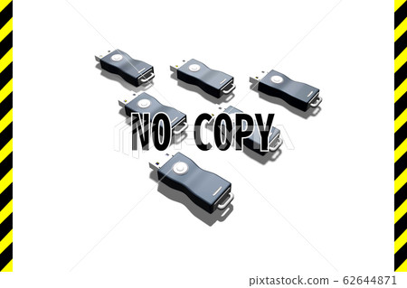 USB memory: Warning image for copy prohibition... - Stock Illustration ...