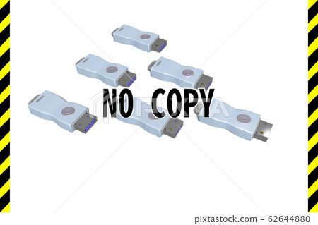 USB memory: Warning image for copy prohibition... - Stock Illustration ...